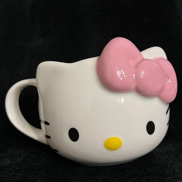 Hello Kitty | Dining | Hello Kitty Pink Bow Ceramic 3d Sculpted Mug ...